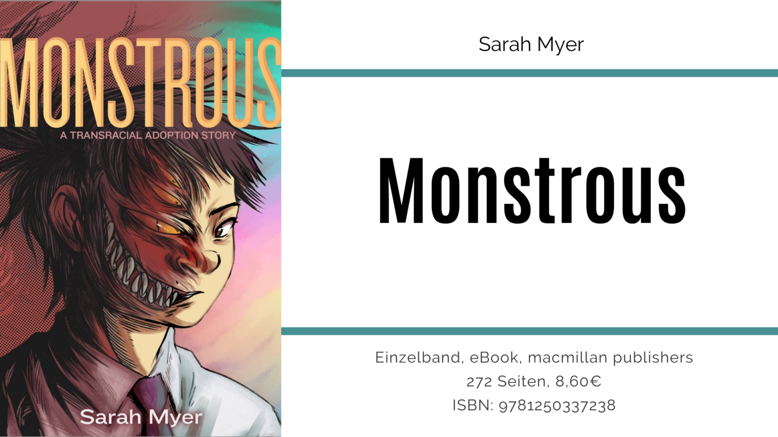 [review] Monstrous A Transracial Adoption Story By Sarah Meyer Review